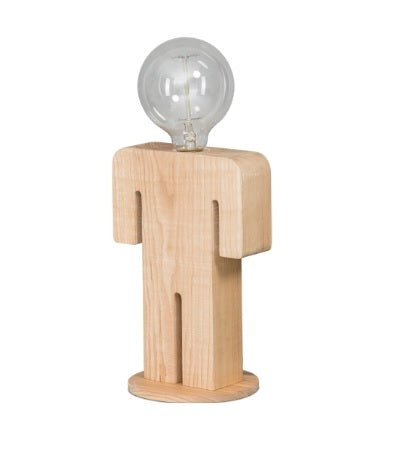 Lamp mannetje hout | Tafellamp Adam | Bestel online! — VandePolMeubelen