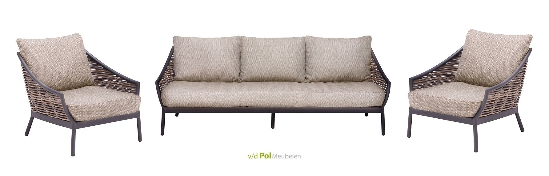 Loungeset Milou - 2 Fauteuils + Bank - Applebee - Kom Langs ...