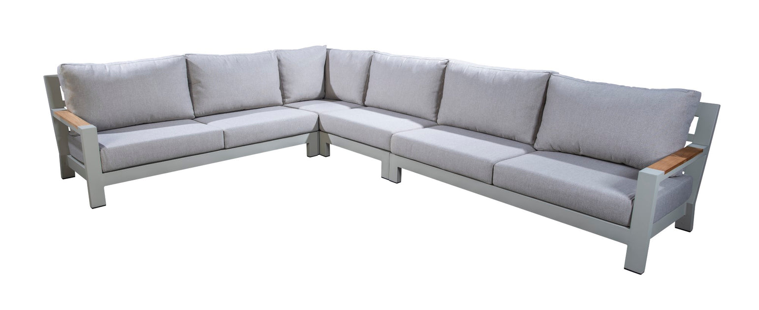 Yoi | Bango | hoek sofa | XL | salix | teakhout | v/d Pol tuinmeubelen ...