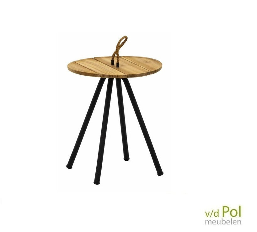 Elle Apple Bee| Bijzettafeltje tuin | Rond, teak | Bilthoven ...
