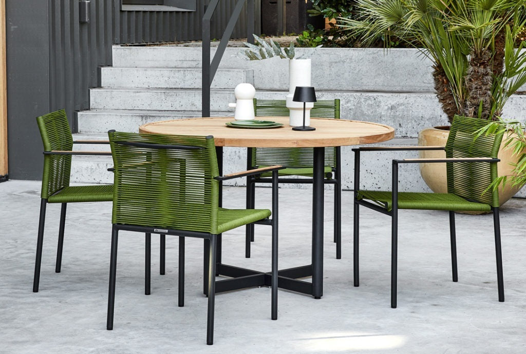 AppleBee Jakarta Ronde Tuinset Olive voor in de tuin! — VandePolMeubelen